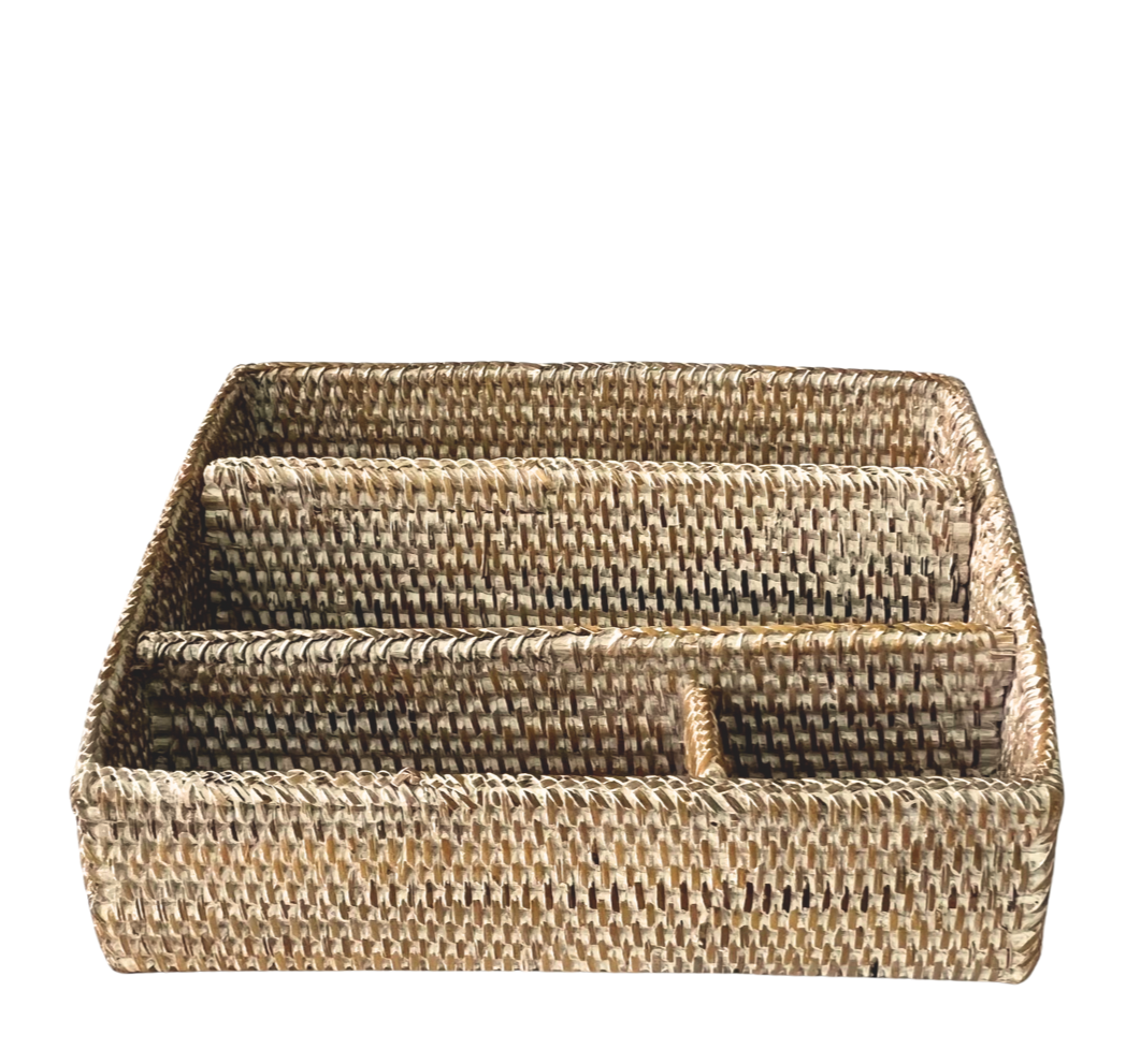 Rattan Letter Holder - White – Home and Abroad Trading