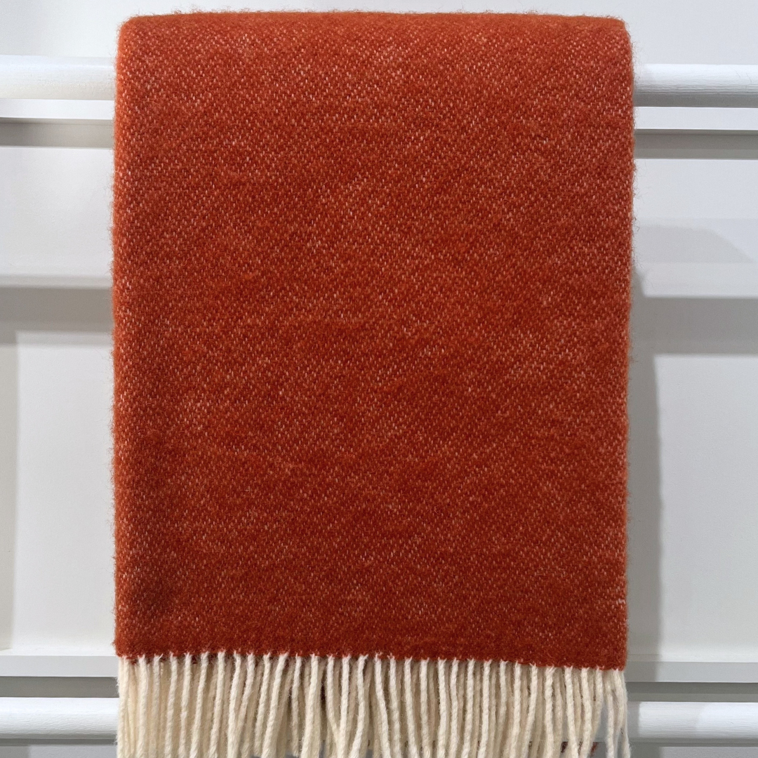 Pure Wool Throw - Rust – Home and Abroad Trading