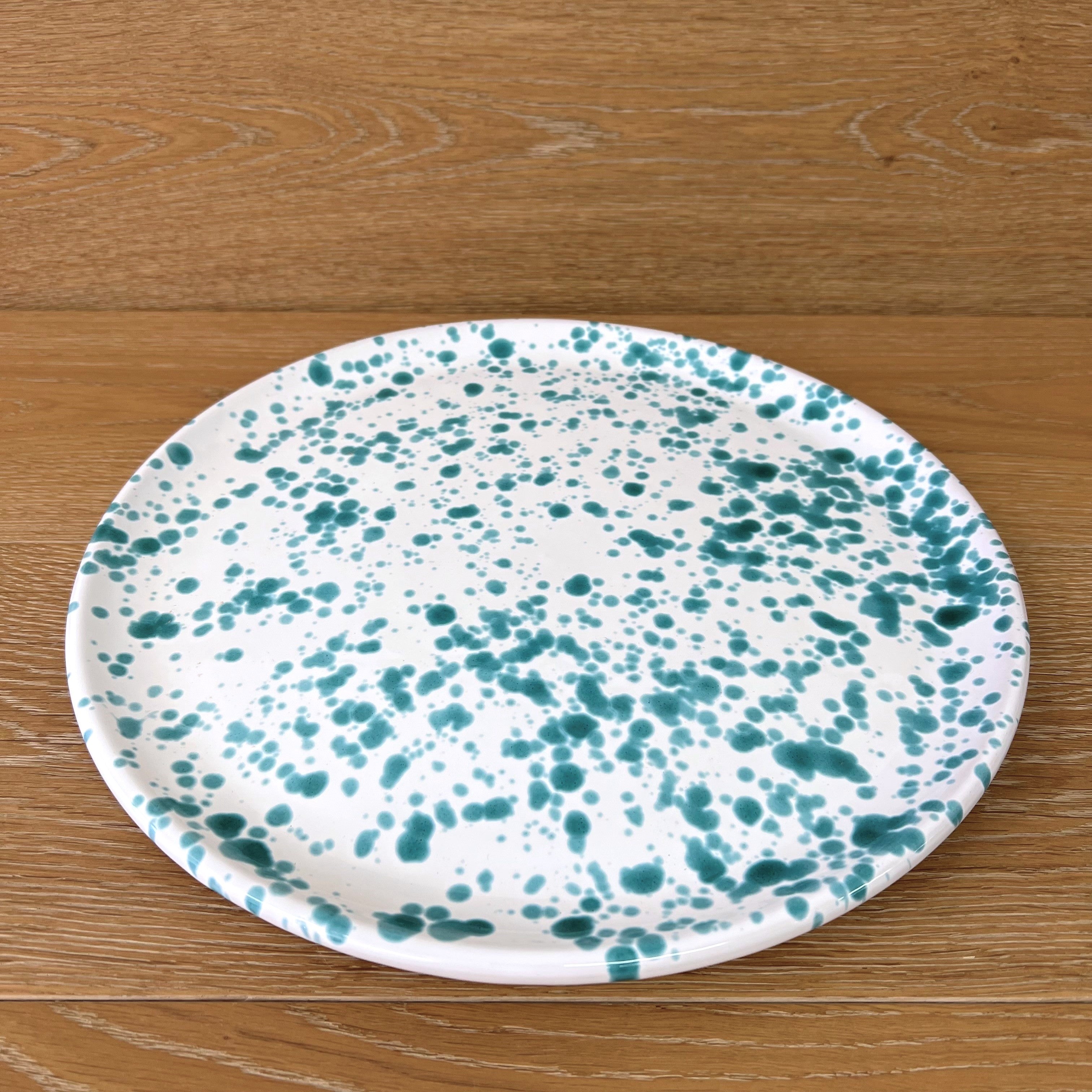 Aqua Flat Round Platter 33cm – Home and Abroad Trading